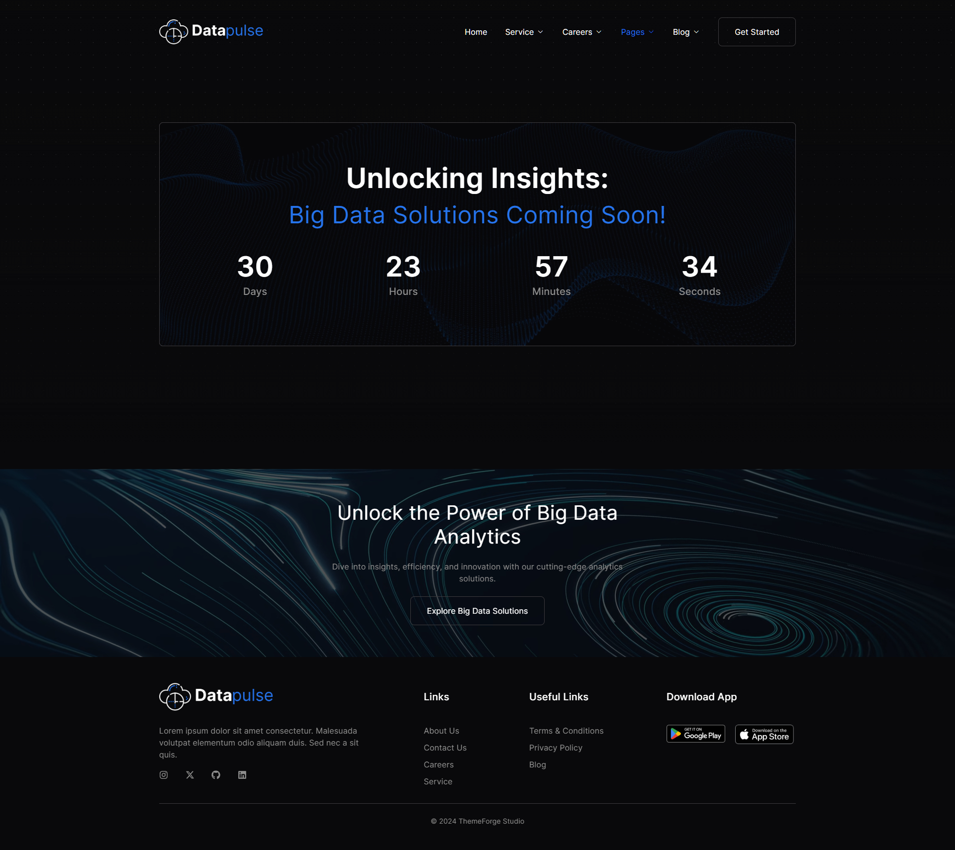 Datapulse - Big Data Analytics Elementor Pro Template Kit by themeforgestudio